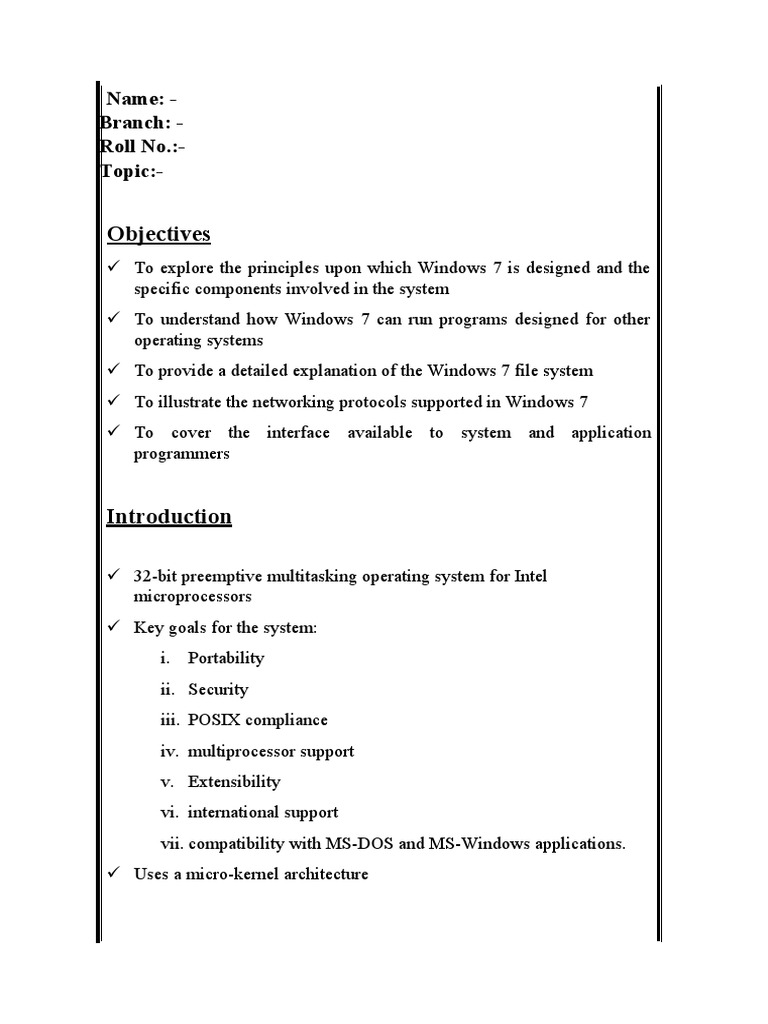 Case Study Os | PDF | Microsoft Windows | Windows 7