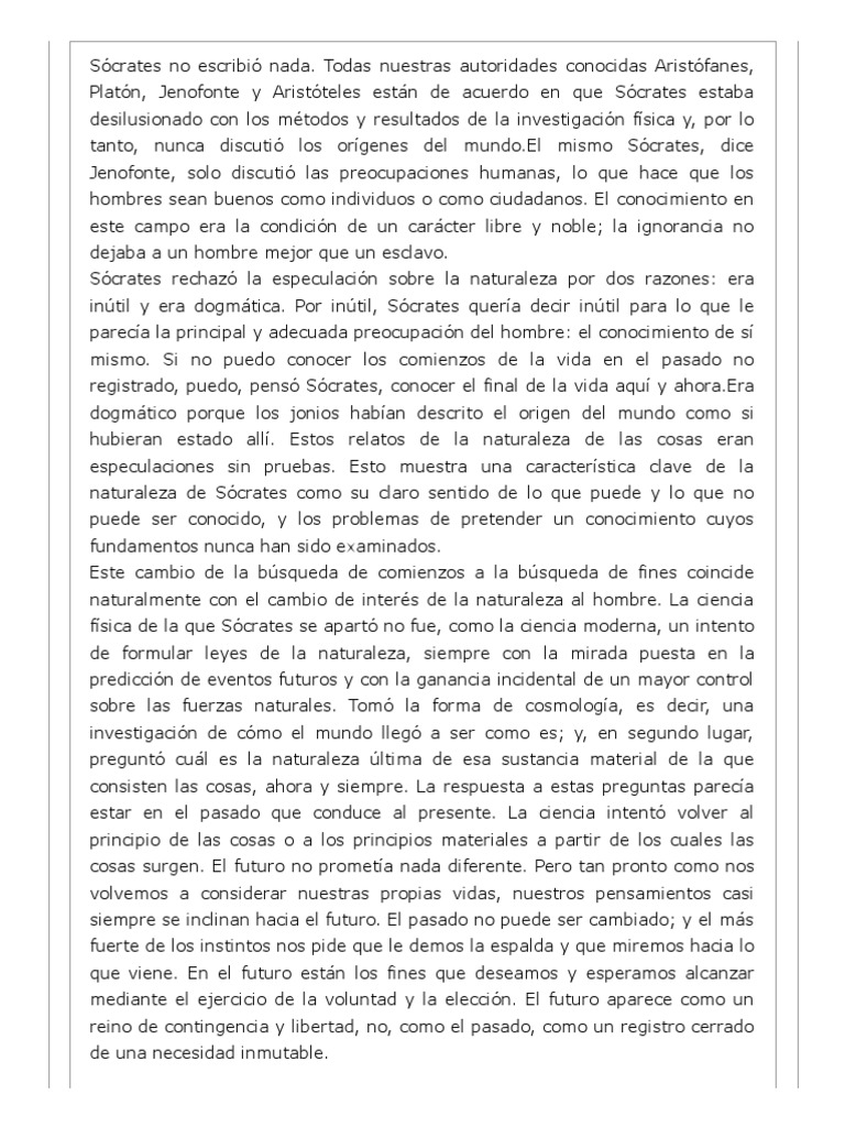 Socrates y La Perfeccion Humana | PDF | Sócrates | Conocimiento