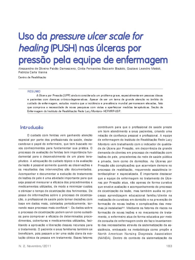 Artigo Escala Push | Download grátis PDF | Enfermagem | Ciências da Saúde