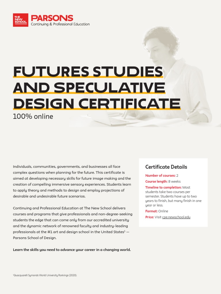 Futures Studies & Speculative Design Cert | PDF | Scenario Planning ...