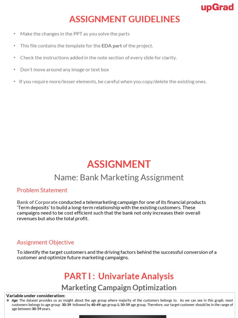 Assignment Guidelines | PDF | Banks | Marketing