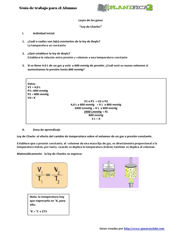 7 Ley de Charles | PDF | Gases | Temperatura