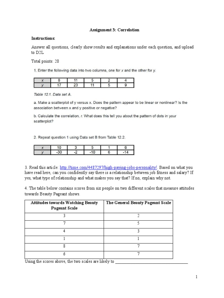 Assignment 3 Correlation-2 Updated | PDF | Apa Style | Psychology