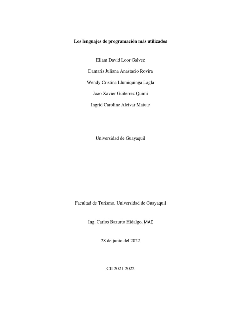 Los Lenguajes de Programación Más Utilizados | PDF | HTML | C Sharp ...