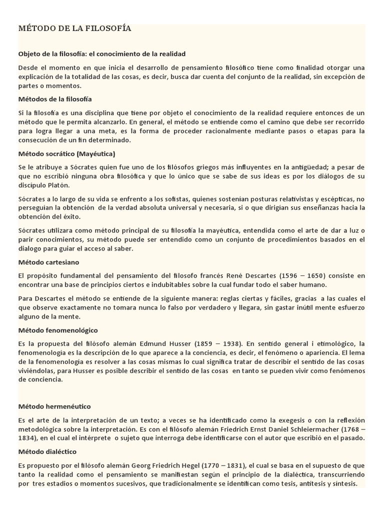 Métodos Filosóficos para el Conocimiento | PDF | Conocimiento | Sócrates