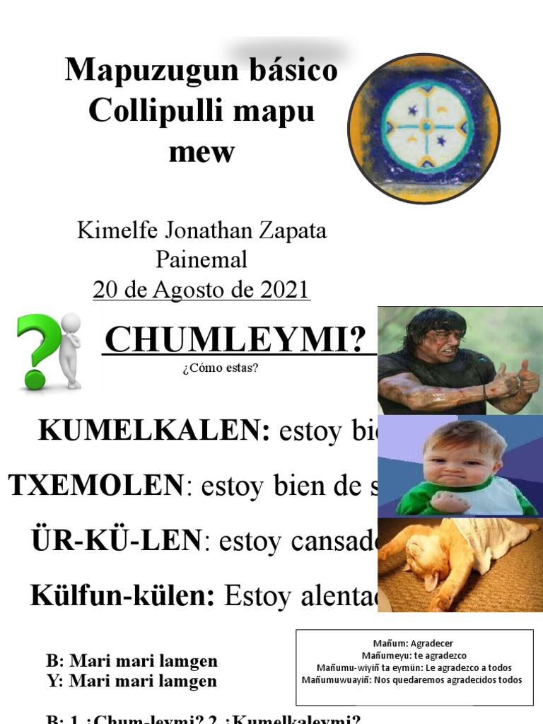 Clase 3 Nivel Basico Mapudungun | PDF