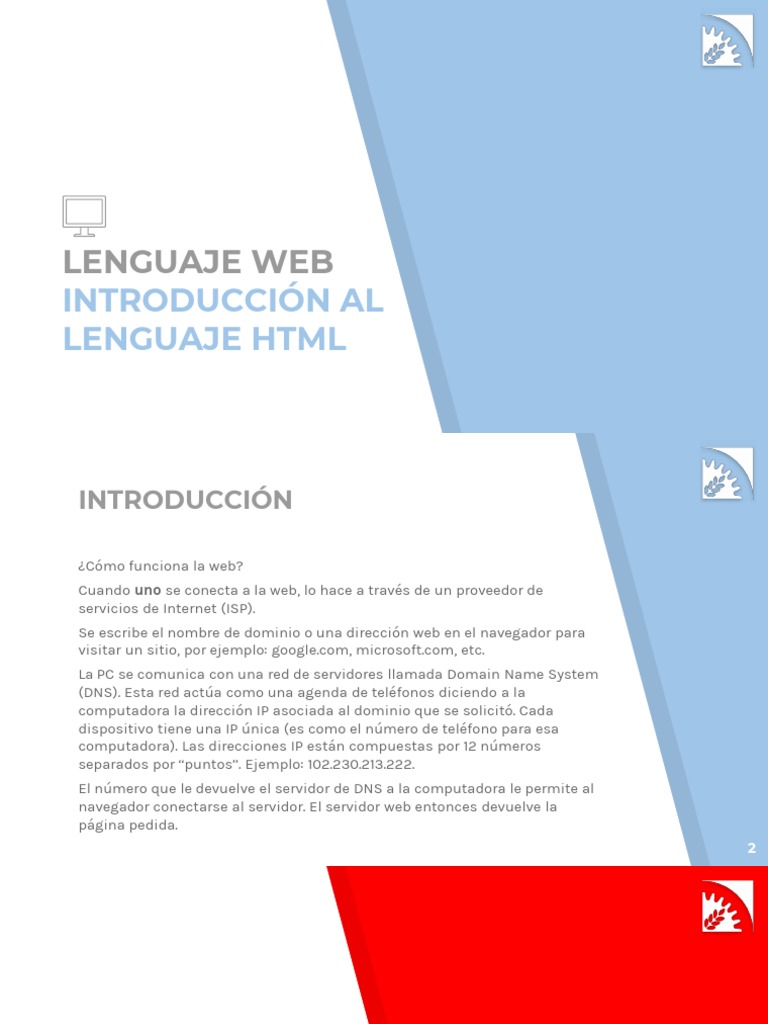 Introducción Al Lenguaje HTML | PDF | Protocolo de Transferencia de Hipertexto | Redes
