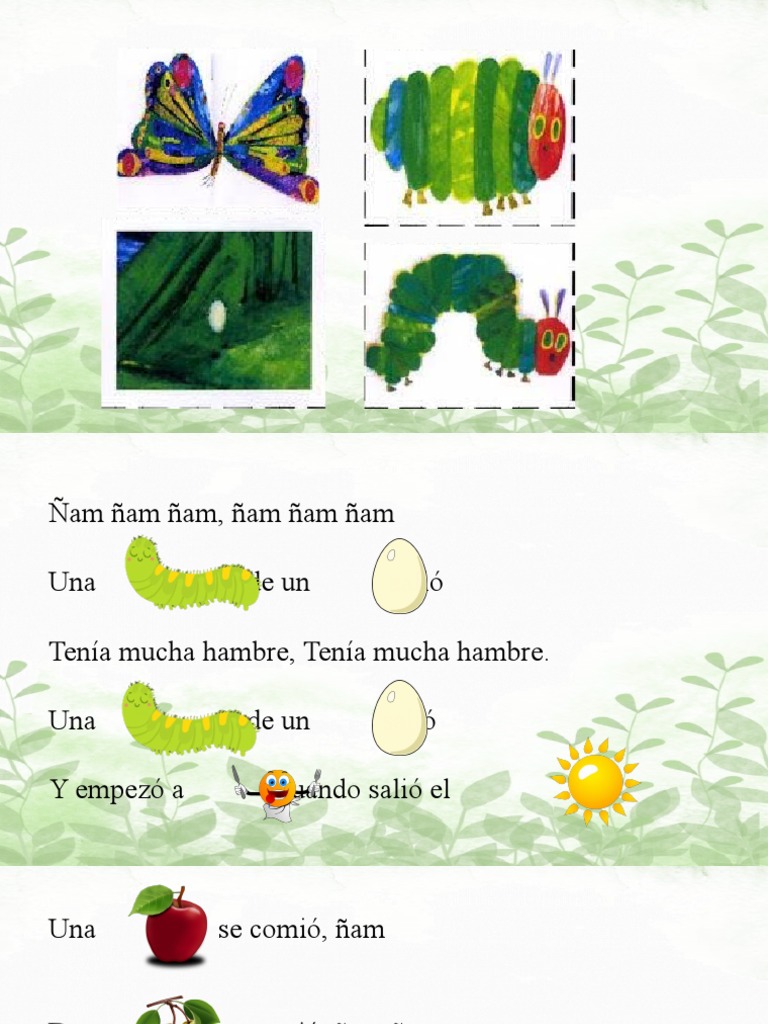 Canción Oruga Hambrienta | PDF