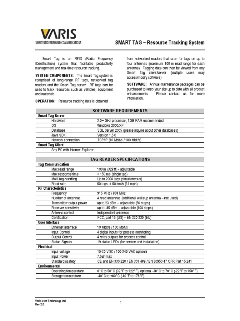 SMART TAG - Resource Tracking System | PDF | Radio Frequency ...