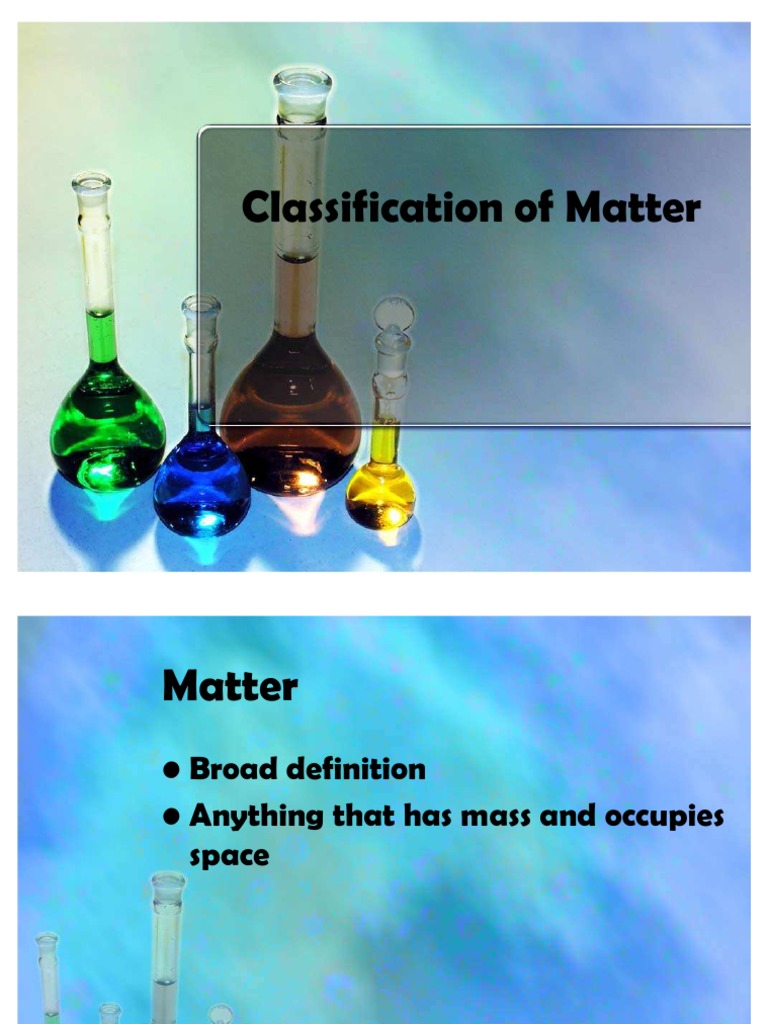 Classifications of Matter Explained | PDF