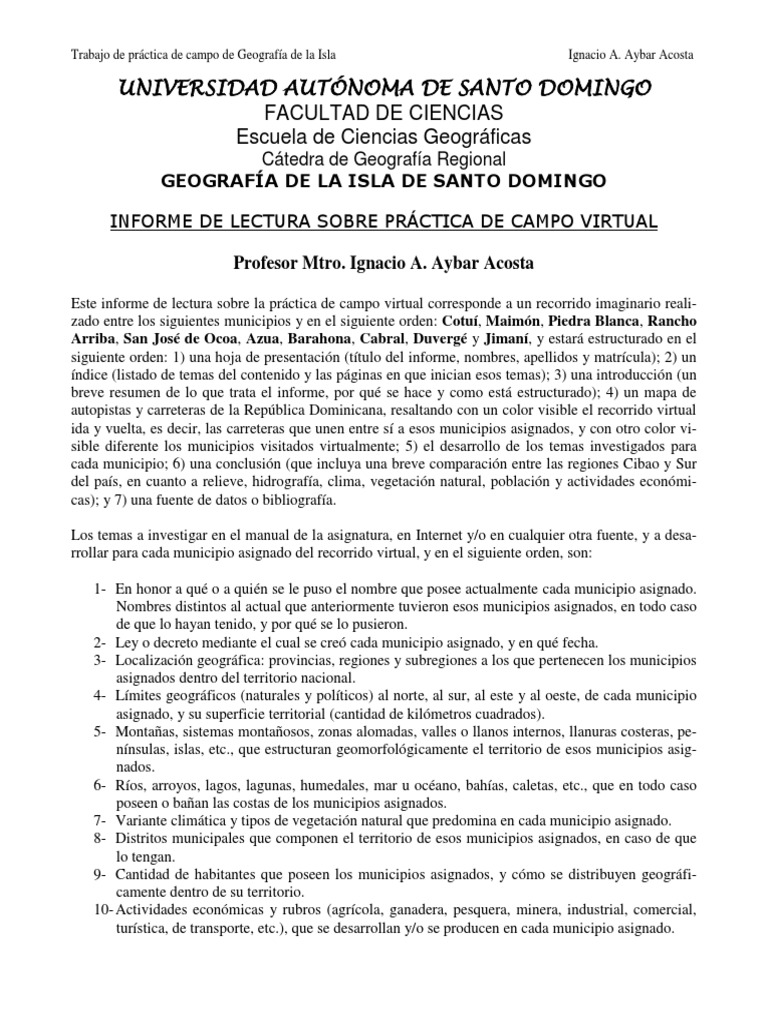 Geografía de la Isla de Santo Domingo | PDF | República Dominicana ...
