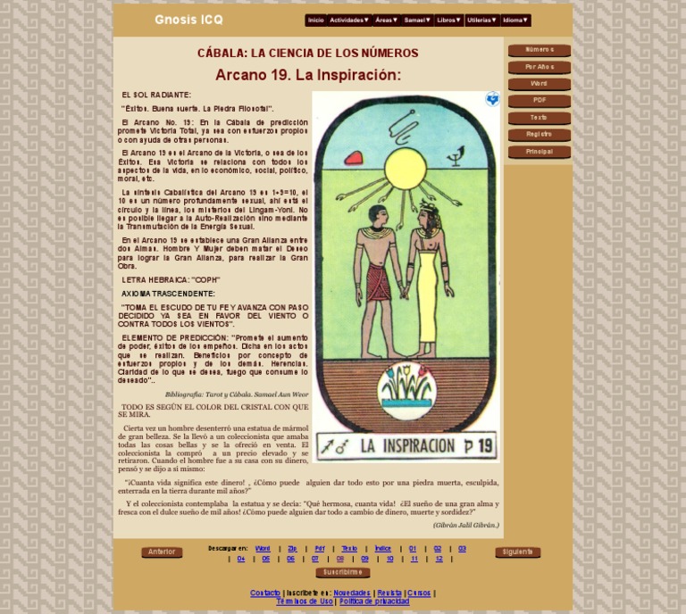 Significado del Arcano 19 en Tarot | PDF | Arcanos Mayores