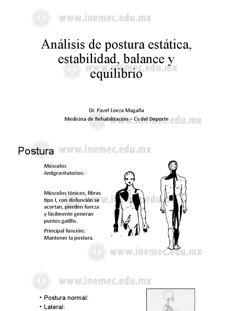 07 - 2 Analisis Postura Estatica Estabilidad Balance | PDF | Cerebelo ...