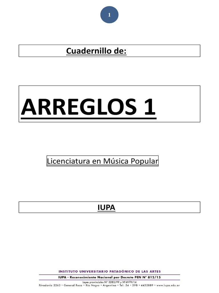 LIBRO de ARREGLOS 1 | PDF | Composiciones Musicales | Prueba (evaluación)