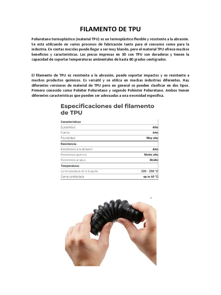 Filamento de Tpu | PDF