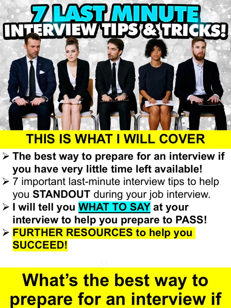 7+LAST-MINUTE+INTERVIEW+TIPS Tracked | PDF | Job Interview | Employment