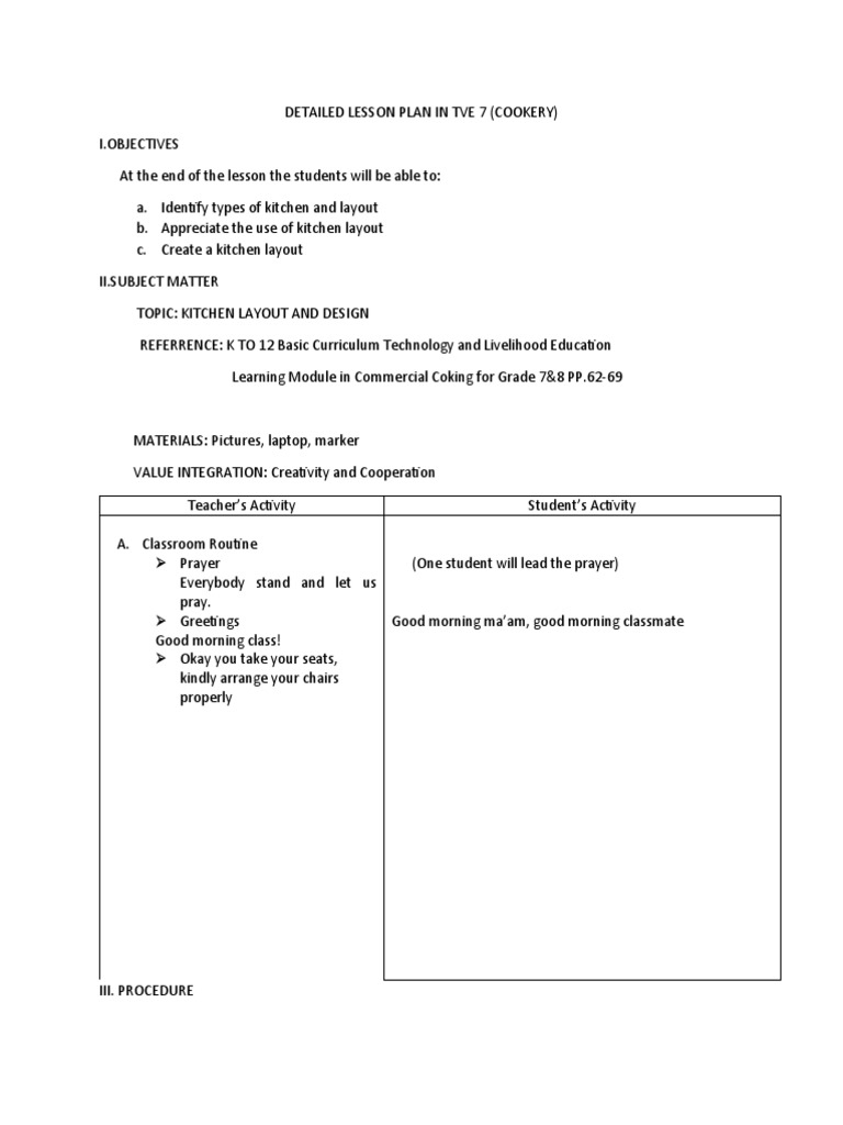 COOKERY 7 (Kitchen Layout) | PDF