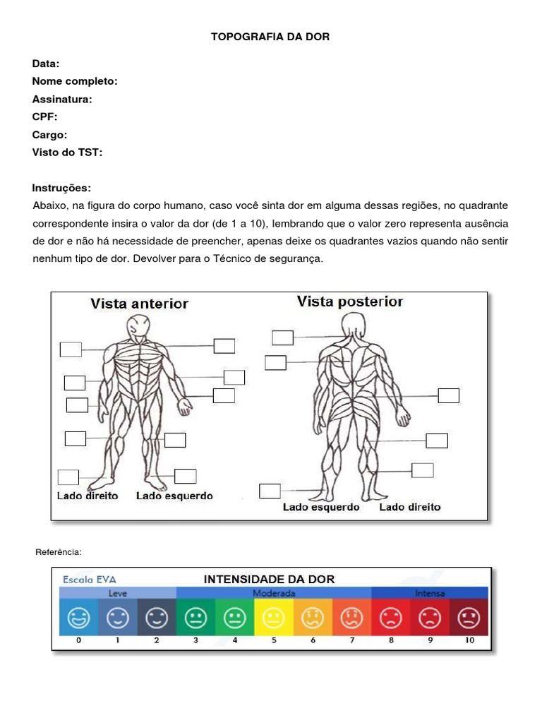 Topografia Da Dor | PDF