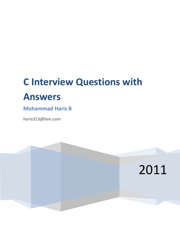 C Interview Question and Answers | Download Free PDF | Digital ...