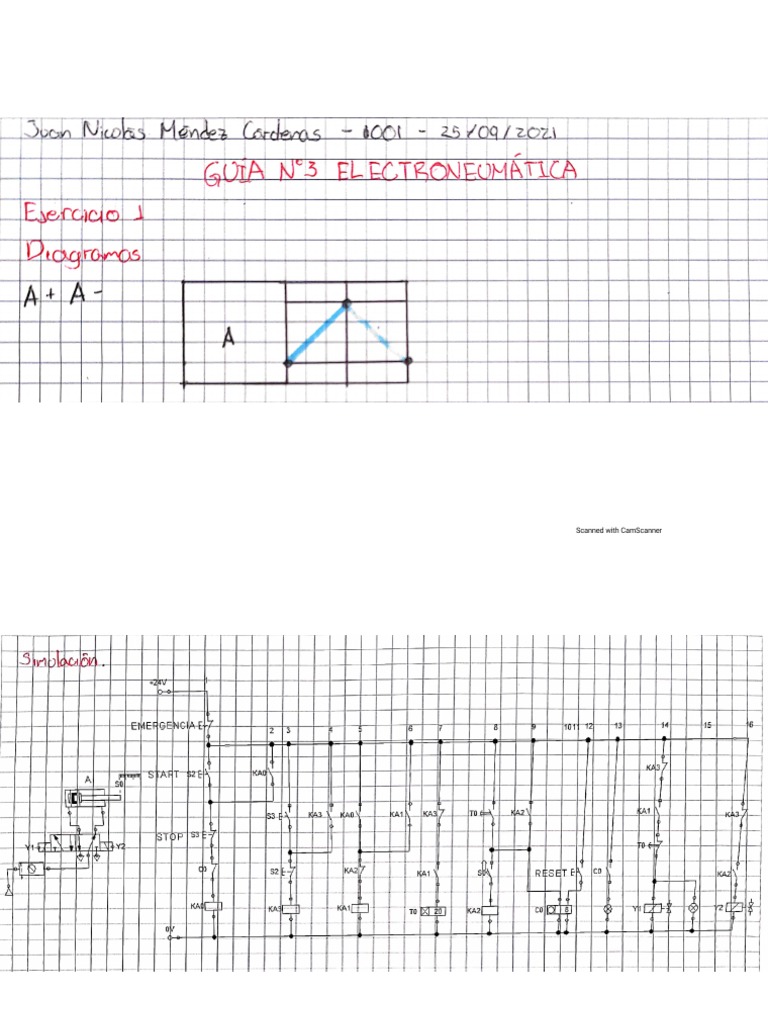Guía N°3 Electroneumática Juan Nicolás Méndez Cárdenas | PDF
