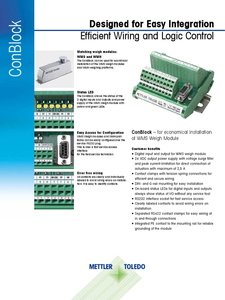 ConBlock Datasheet 131021 en | PDF | Power Supply | Electrical Wiring
