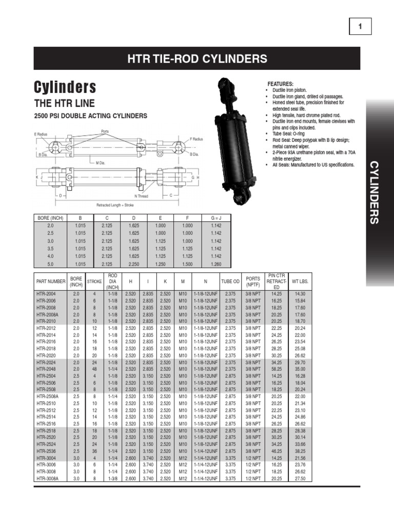 Hercules Generic Cylinder | PDF | Piston | Pipe (Fluid Conveyance)