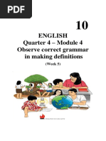 English 10 Quarter 4 Module 4 | PDF | Clause | Pronoun