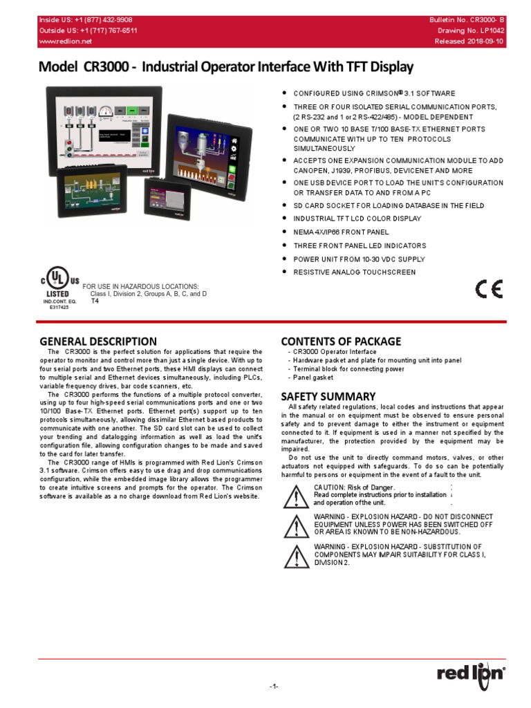 CR3000 Product Manual - 1 | PDF | Electromagnetic Interference | Usb