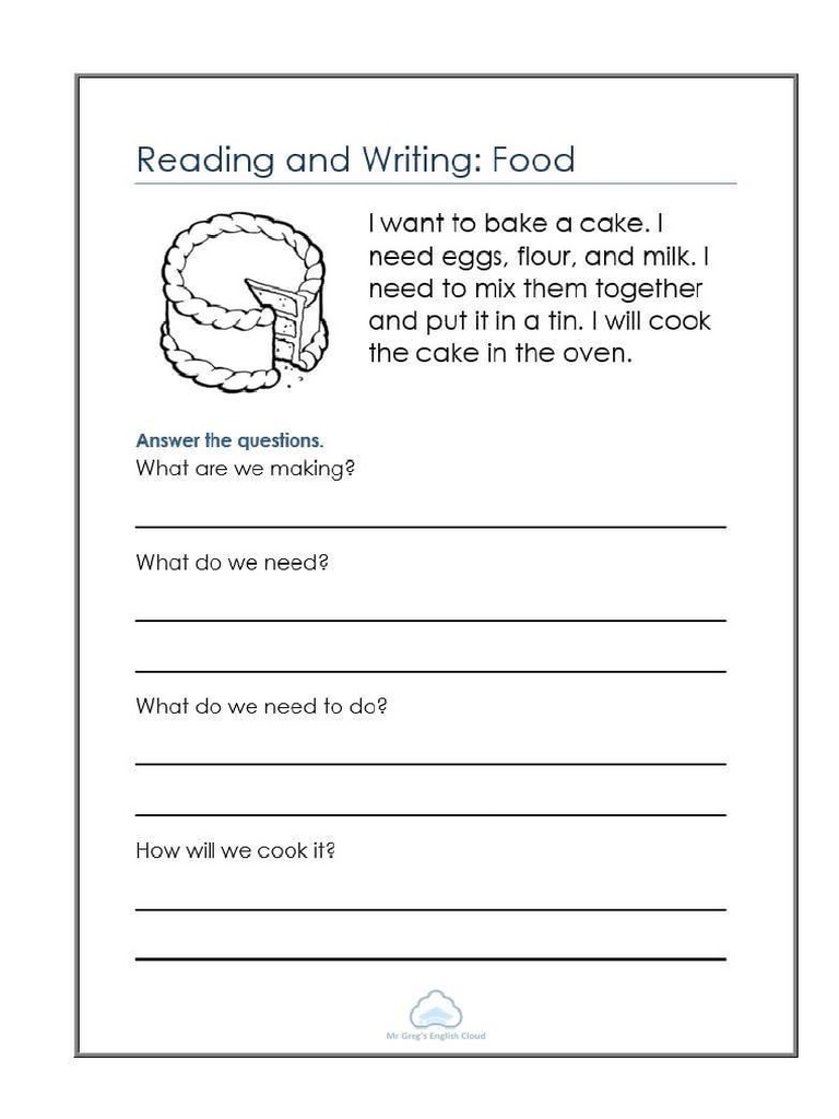 Healthy Eating-Comprehension | PDF