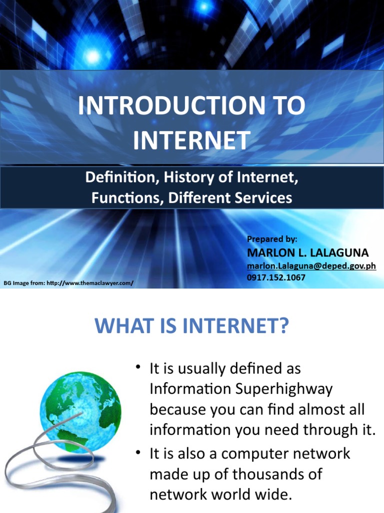 Introduction To Internet: Definition, History of Internet, Functions ...