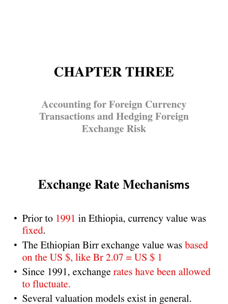 Chapter Three | PDF | Hedge (Finance) | Exchange Rate