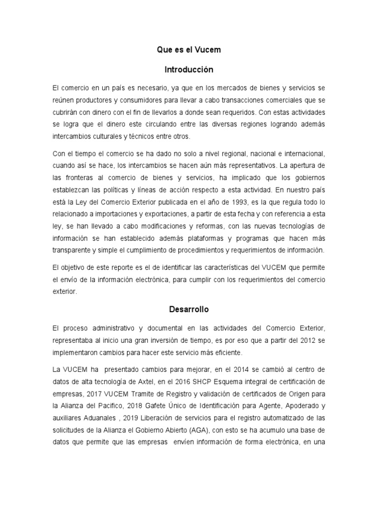 VUCEM | PDF | El comercio internacional | aduana