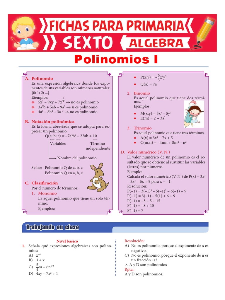 Identificación y Cálculo en Polinomios | PDF | Polinomio | Álgebra abstracta