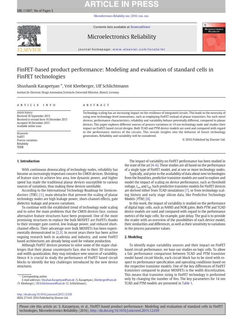 FinFET-based Product Performance | PDF | Mosfet | Logic Gate