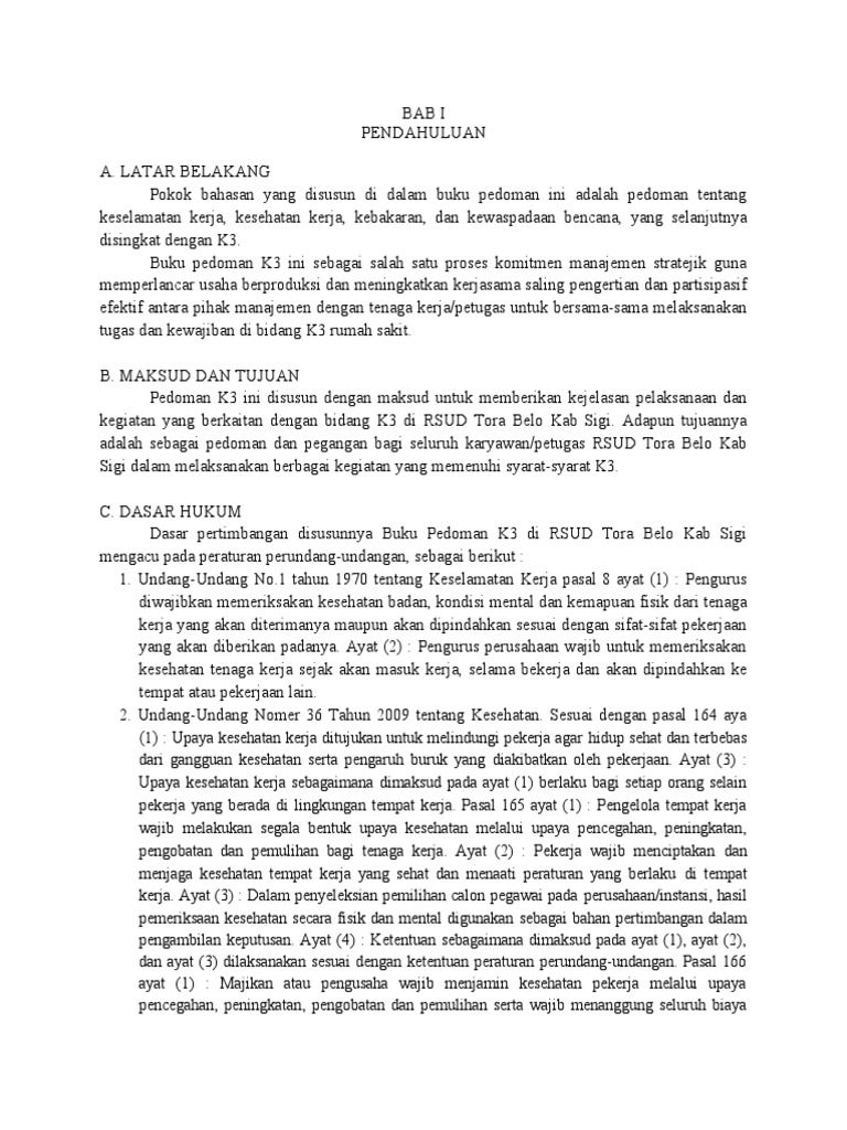 Pedoman Program K3 | PDF