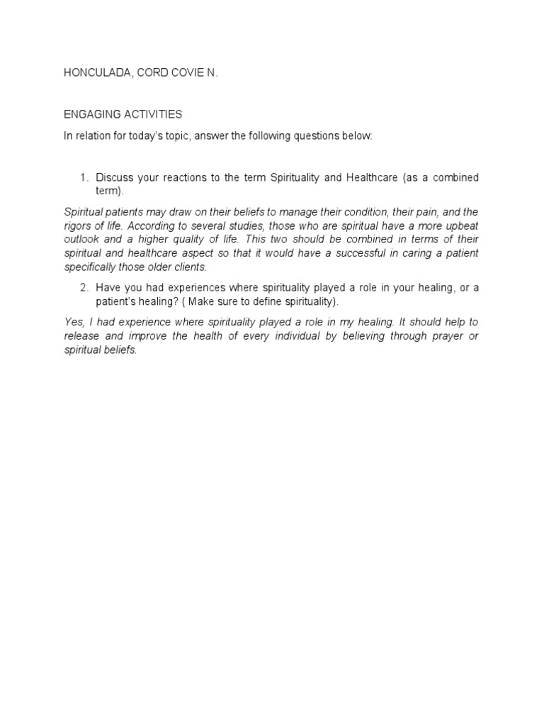 Engaging Activities Honculada | PDF | Career & Growth | Self-Improvement