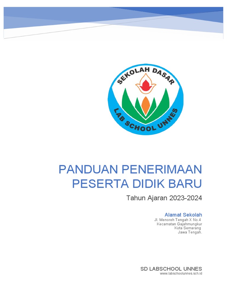 Panduan PPDB SD Labschool UNNES Tahun Ajaran 2022 - 2023 | PDF