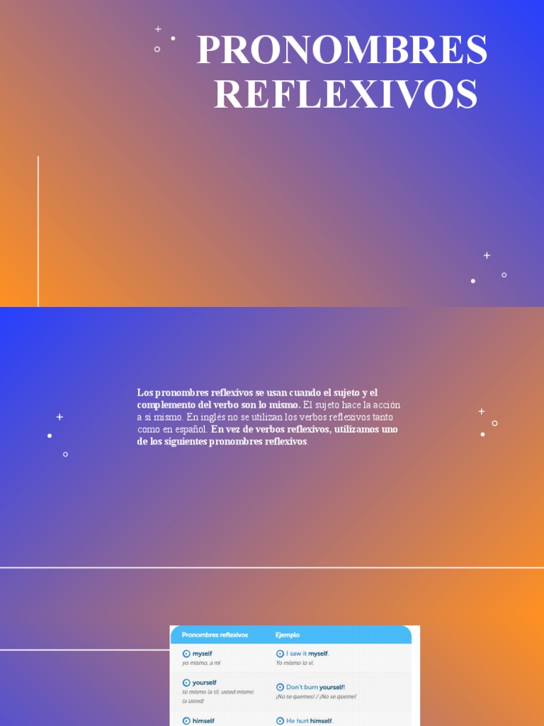 Uso de Pronombres Reflexivos en Español | PDF