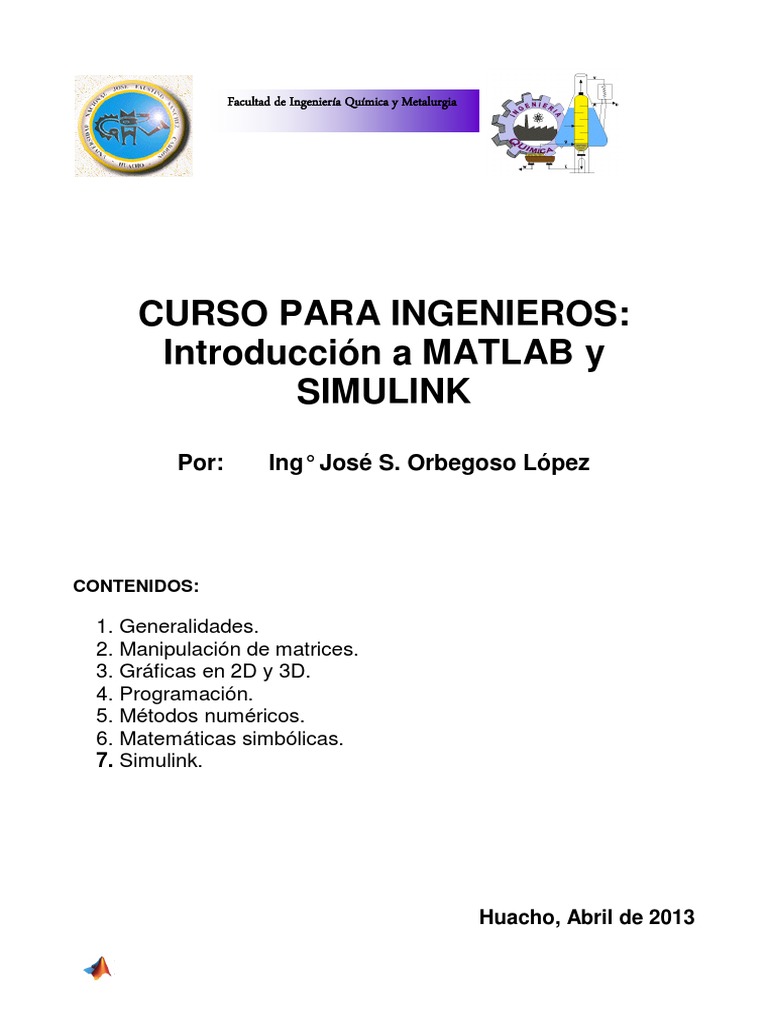 CURSO PARA INGENIEROS - Matlab | PDF | Matriz (Matemáticas) | Programa de computadora