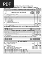 Tariff Chart FY 2025-26 | PDF | Watt | Physical Quantities