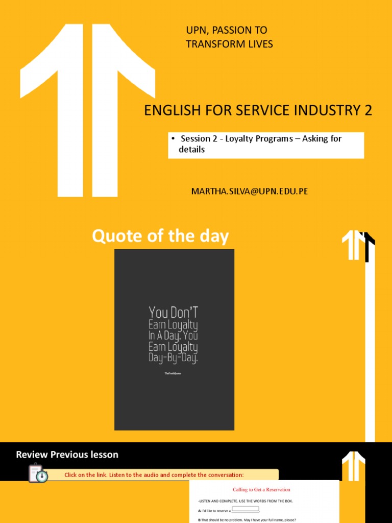 Session 2. Loyalty Programs - Asking For Details 2022-2 | PDF | Loyalty ...