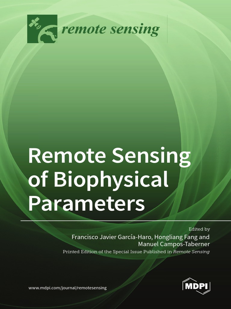 Remote Sensing Of Biophysical Parameters Mdpi 2022 Pdf Wildfire Earth Sciences