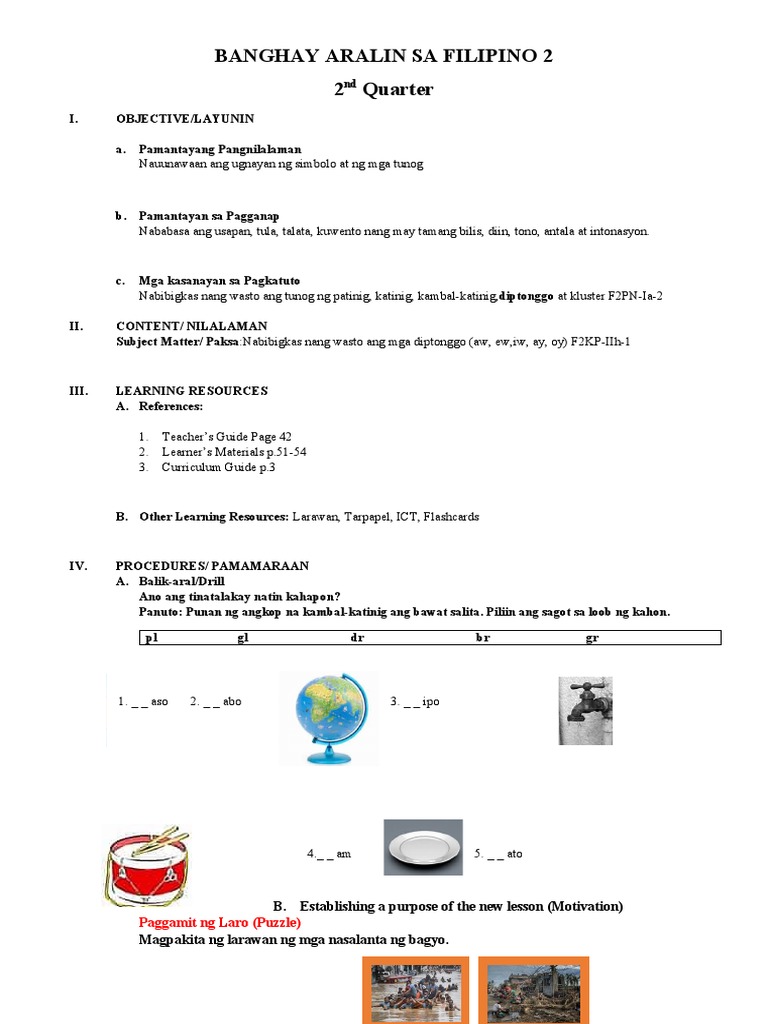 Filipino LP Q2-A | PDF