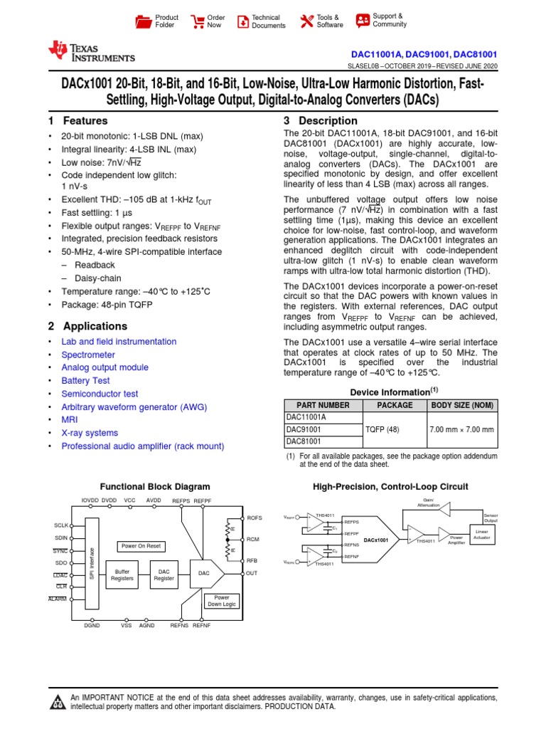 Dac 20 Bits Dac11001a | PDF | Electrostatic Discharge | Power Supply