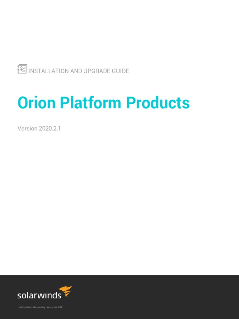 Orion Platform Products: Installation and Upgrade Guide | PDF | World ...