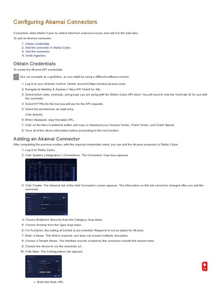 Configuring Akamai Connectors: Obtain Credentials | PDF | Cyberspace ...