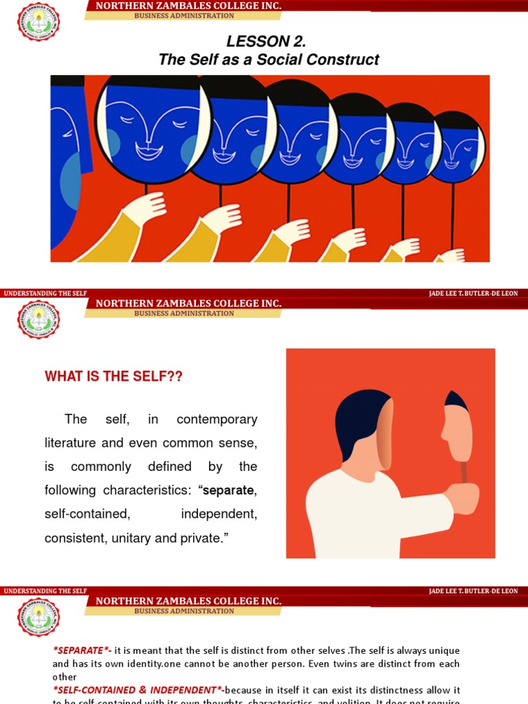 Understanding The Self 2 The Self As A Social Construct | PDF ...