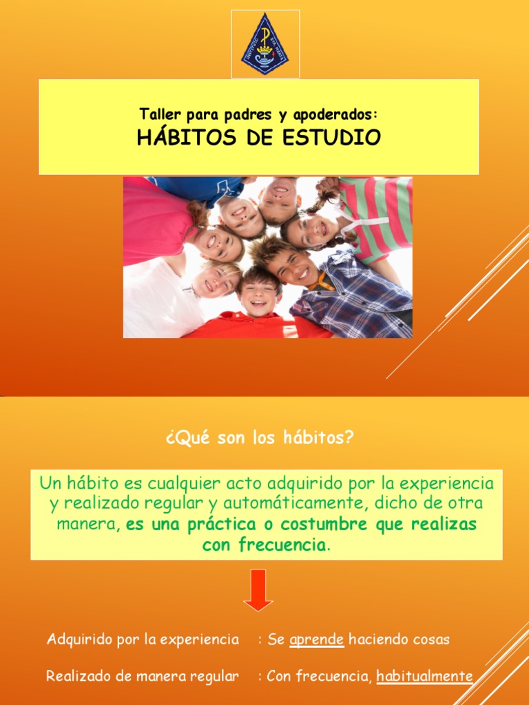 Word Taller para Padres y Apoderados - HÁBITOS DE ESTUDIO | PDF | Dormir | Alimentos
