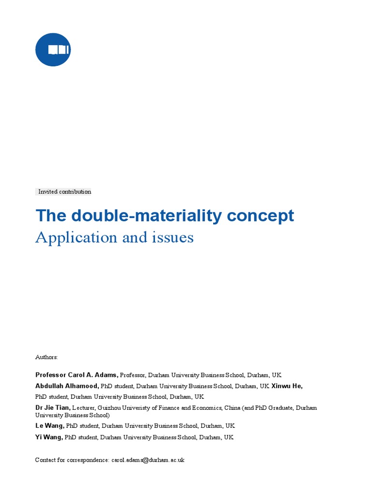 Understanding Double Materiality in Reporting | PDF | Sustainability ...