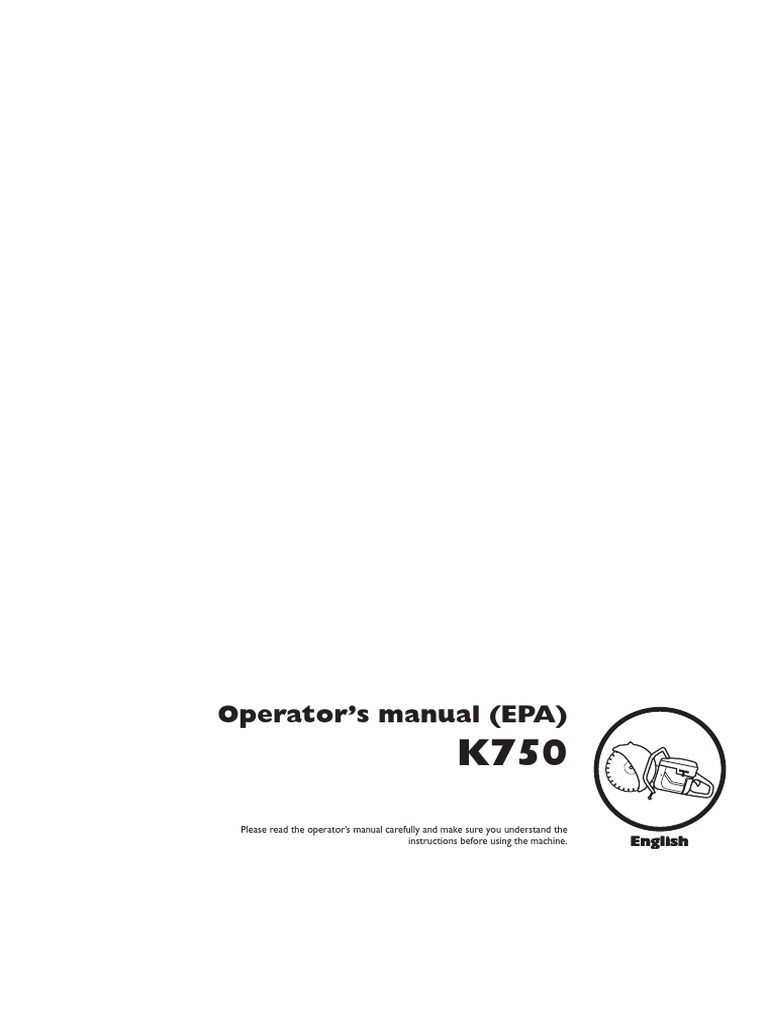 Husqvarna K750 Quick Cut Manual | PDF | Blade | Gasoline